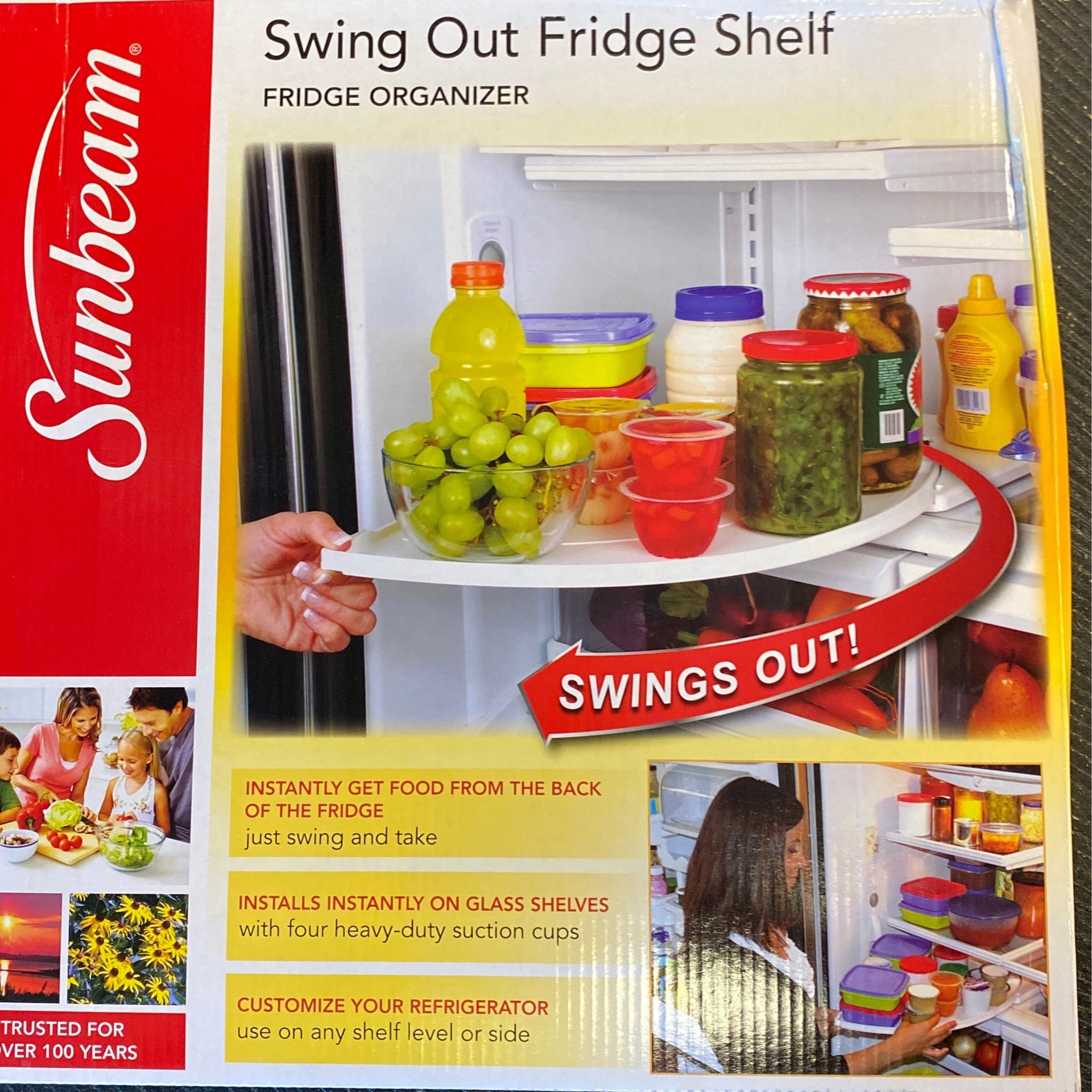 Sunbeam swing out fridge shelf | Snack Passport